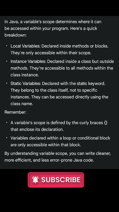 #variables #java #codingtips #code #dev #developer #developertips #programming #oopsconcept # ...