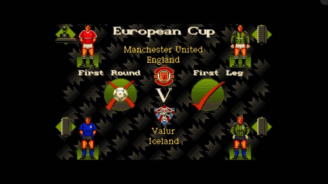 Manchester United in Europe - Amiga Gameplay | Man Utd vs Valur ...