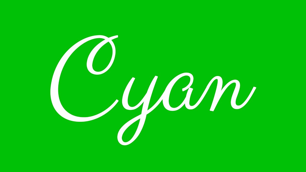 Learn how to Sign the Name Cyan Stylishly in Cursive Writing - YouTube