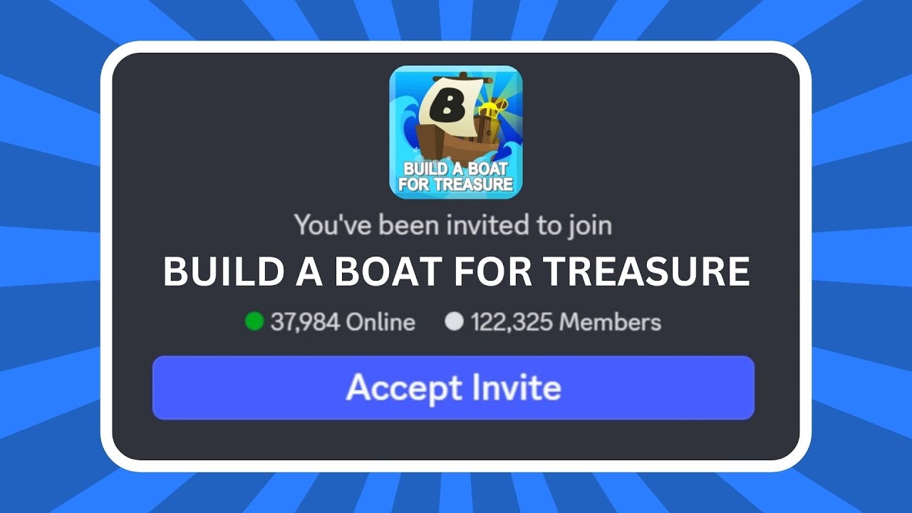 How to Join BUILD A BOAT FOR TREASURE Discord Server - YouTube