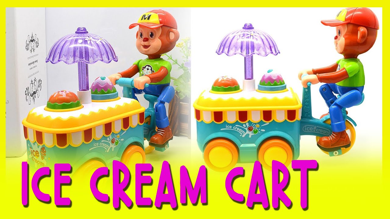 ICE CREAM CART TOY 2020 | TOY ice cream truck with monkey | kids toy ...