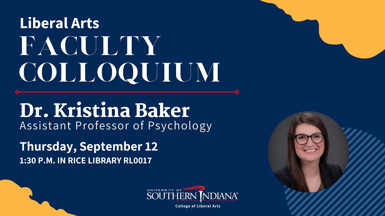 Liberal Arts Faculty Colloquium with Dr. Kristina Baker - YouTube