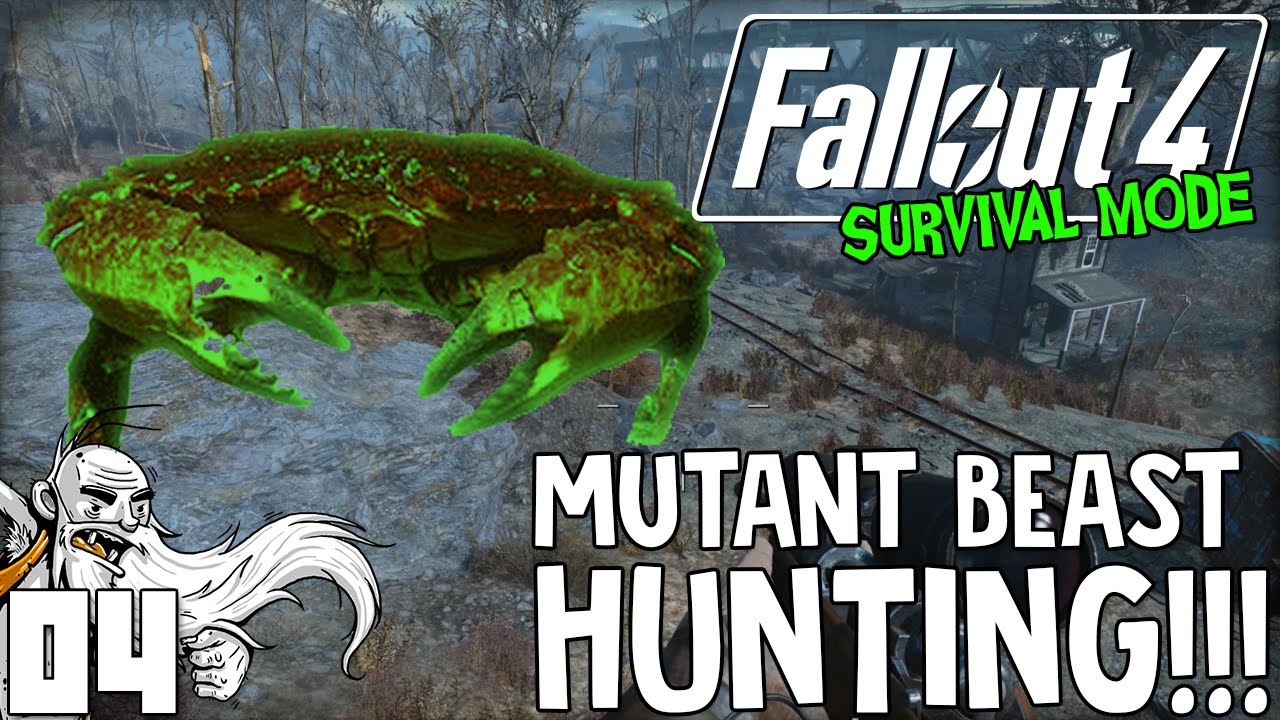 Fallout 4 Survival Mode Gameplay - "MUTANT BEAST HUNTING!!!" Ep 04 ...