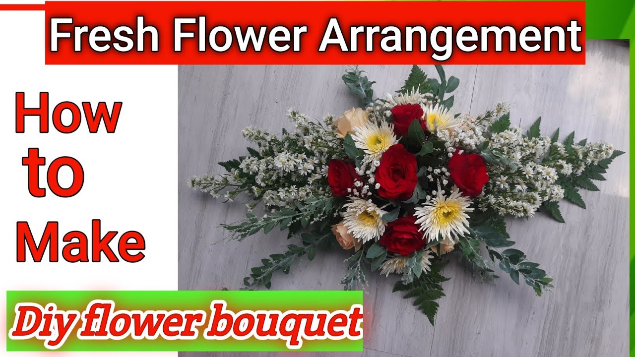 Tutorial Merangkai Bunga segar|cara membuat karangan bunga |diy flower ...