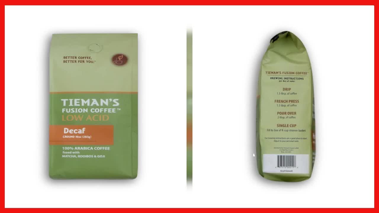 Great product - Tieman's Fusion Coffee, Low Acid Decaf, Ground, 10 ...