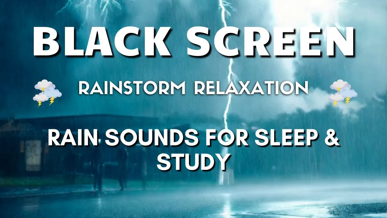 Rain on a Rooftop – 10 Hours Black Screen Rain Sounds for Better Sleep ...