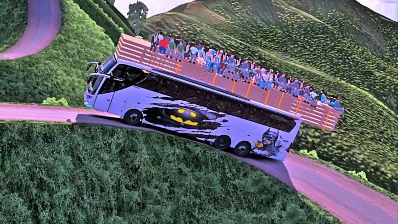 Overloaded bus on dangerous road - YouTube