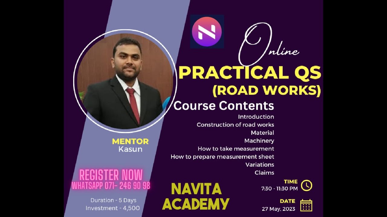 Practical QS (Road works) Day 1 - i - YouTube