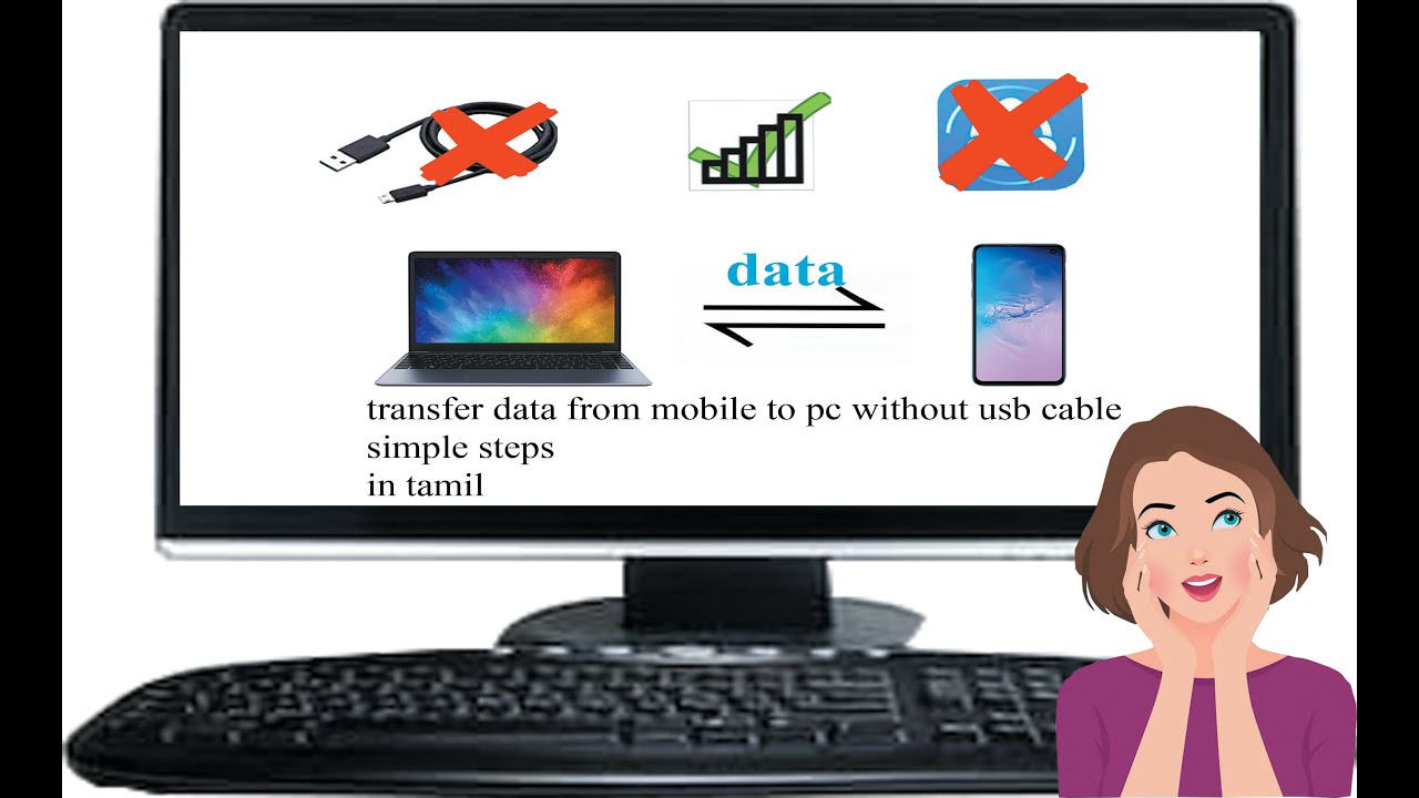 Transfer data from mobile to pc or pc to mobile without any usb cable ...