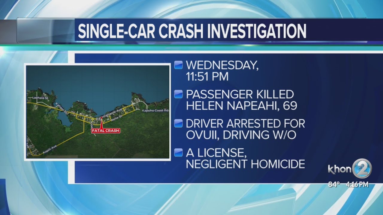Big Island police investigating fatal traffic collision in Hilo - YouTube