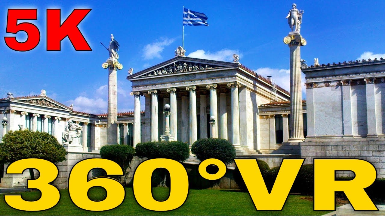 360° VR Academy of Athens Greece Beautiful Temple Architecture ...