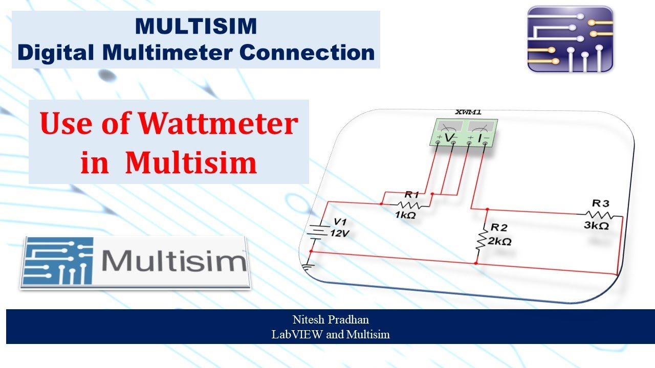 Use of Wattmeter In Multisim - YouTube