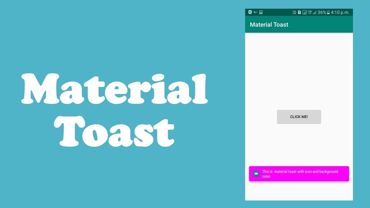 Awesome Android Libraries || Material Toast - Android Studio - YouTube