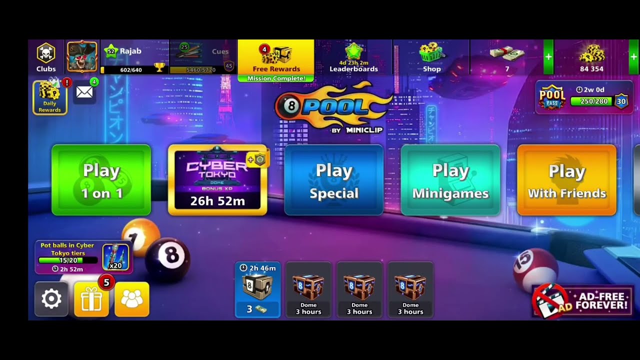 8 Ball Pool New Cyber Ninja Cue Update Level Max - YouTube