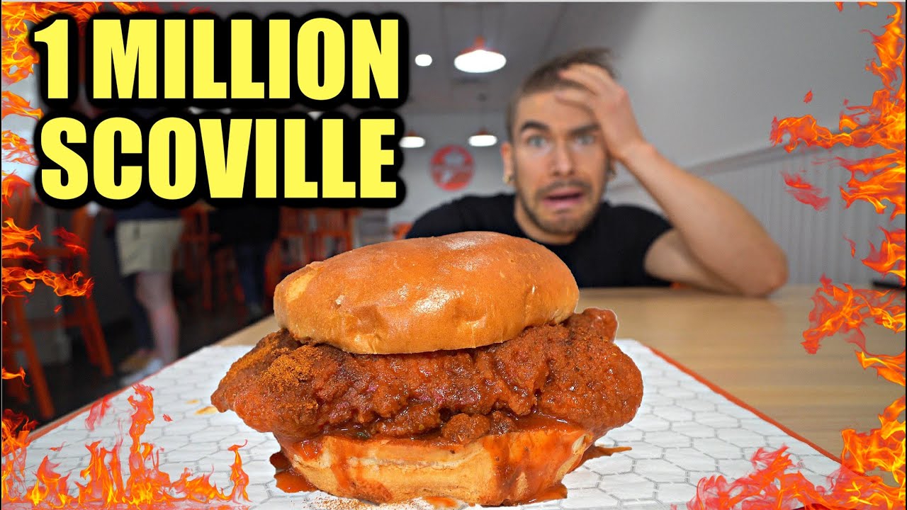 2 MINUTES TO FINISH?! DEATHLY GHOST PEPPER HOT CHICKEN SANDWICH ...