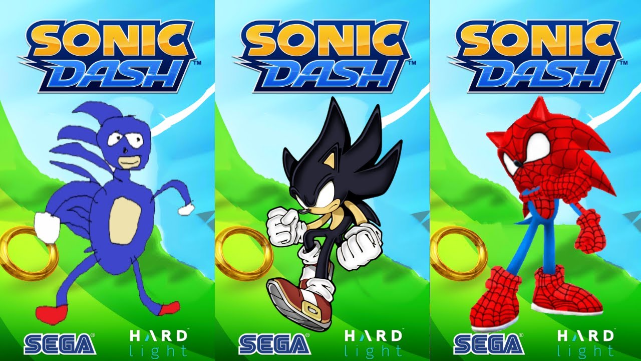 Sonic Dash vs Spiderhog Sonic Run vs Go Sanic Meme All Characters ...