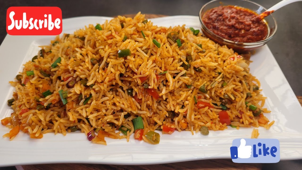 Szechuan Veg Fried Rice With Home Made Szechuan Sauce In Less Than ...