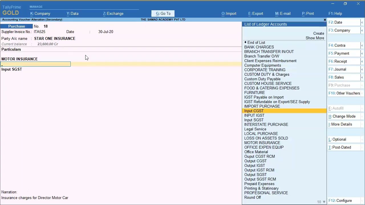 Input Tax Credit Reversal Entry In Tally YouTube Input Tax Credit Reversal Entry In Tally YouTube
