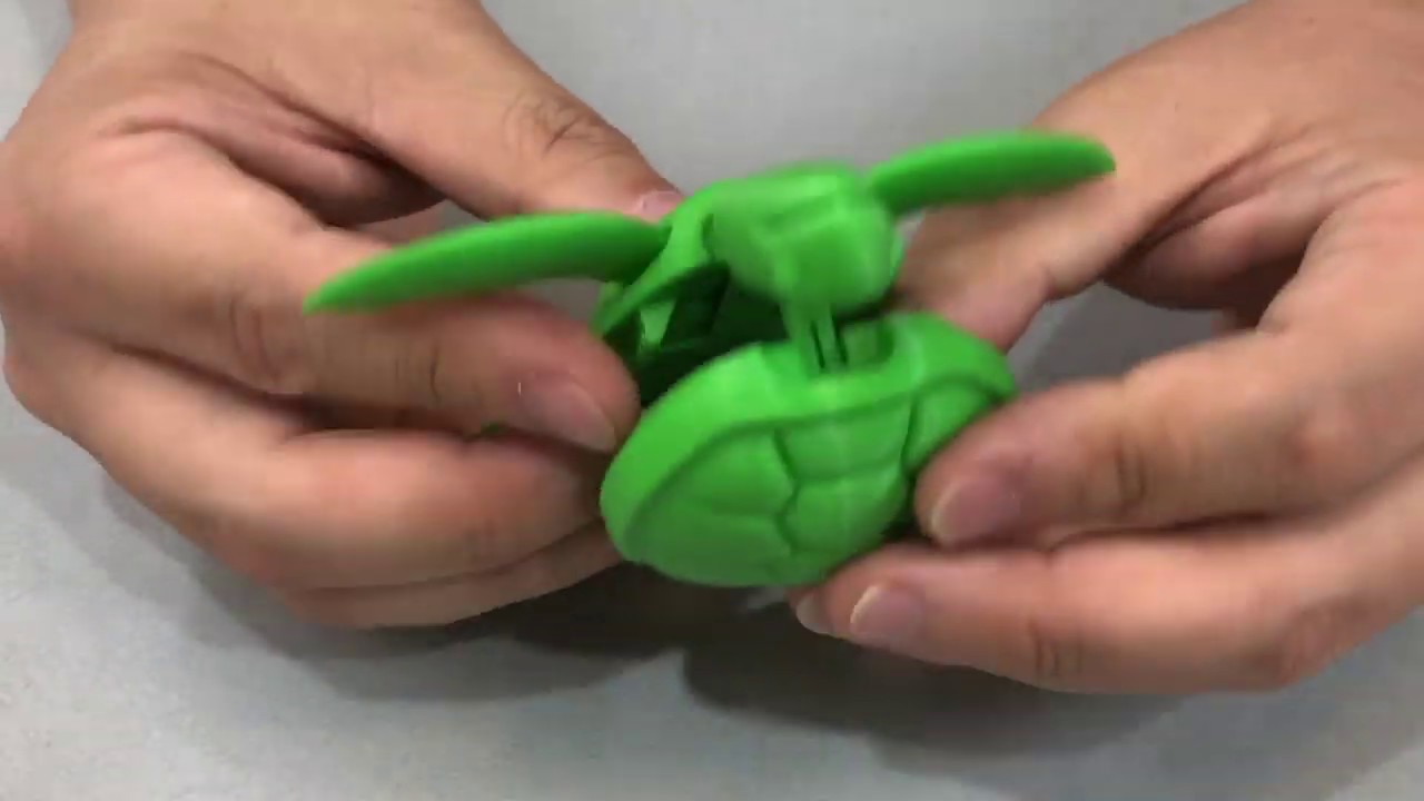Foldable sea turtle prusa - YouTube