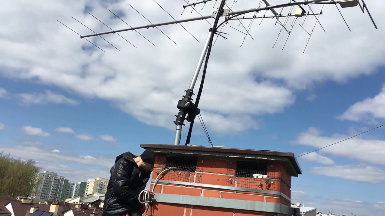 SQ5KTM fixing yagi antenna rotator RAK - YouTube