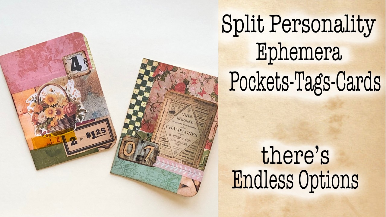 TAGS-POCKETS-TUCKS-JOURNAL CARDS-Split Personality Ephemera with ...