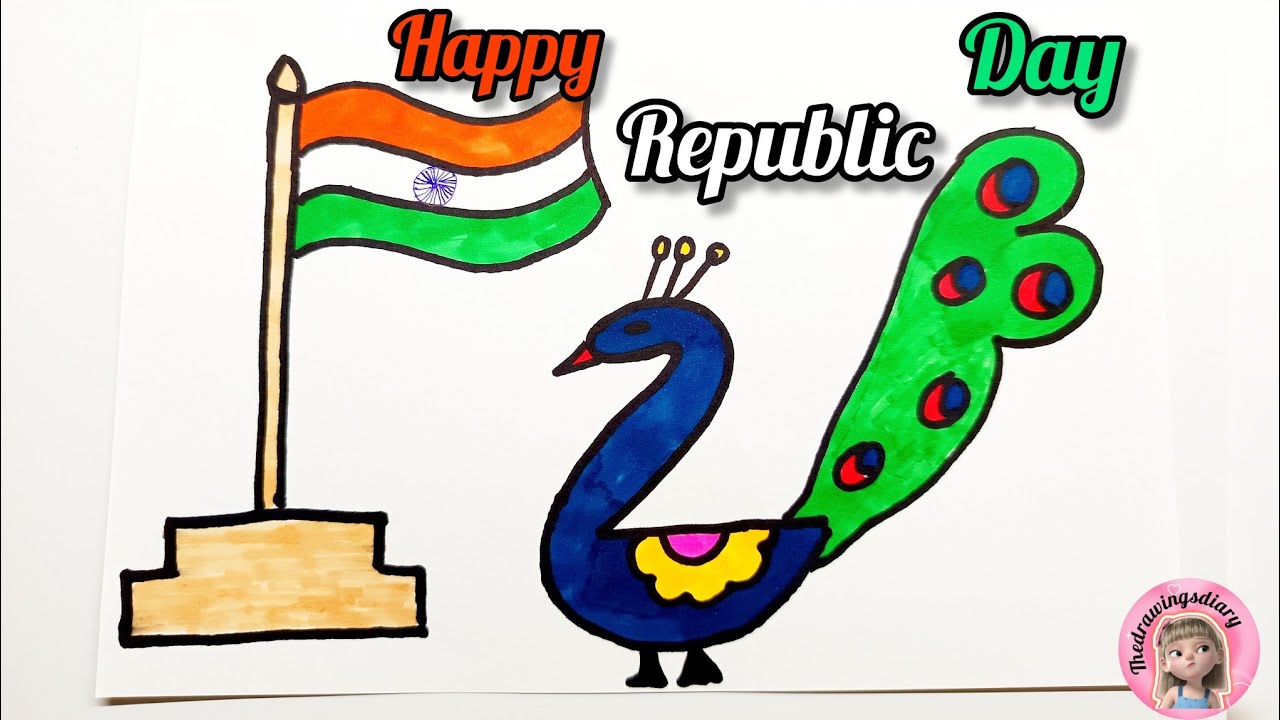 REPUBLIC DAY pencil drawing 🇮🇳 || republic day drawing || - YouTube