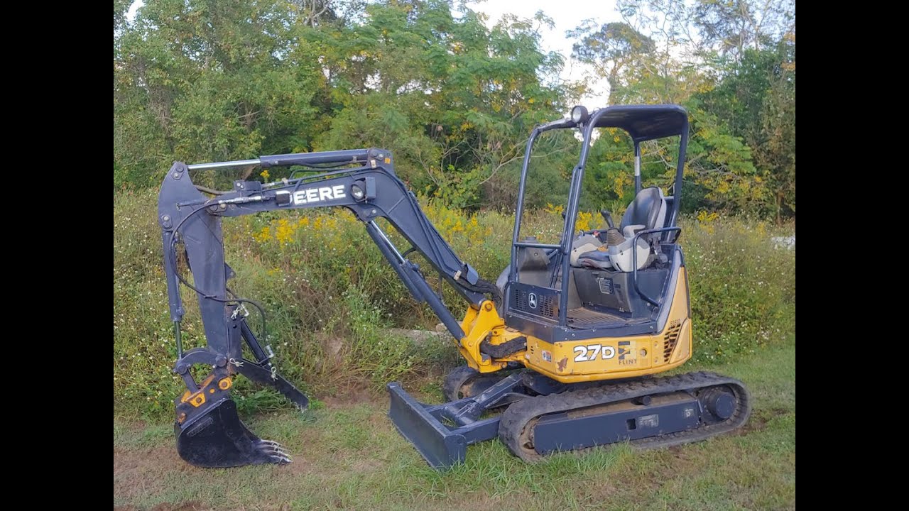 2013 John Deere 27D Mini Excavator - YouTube