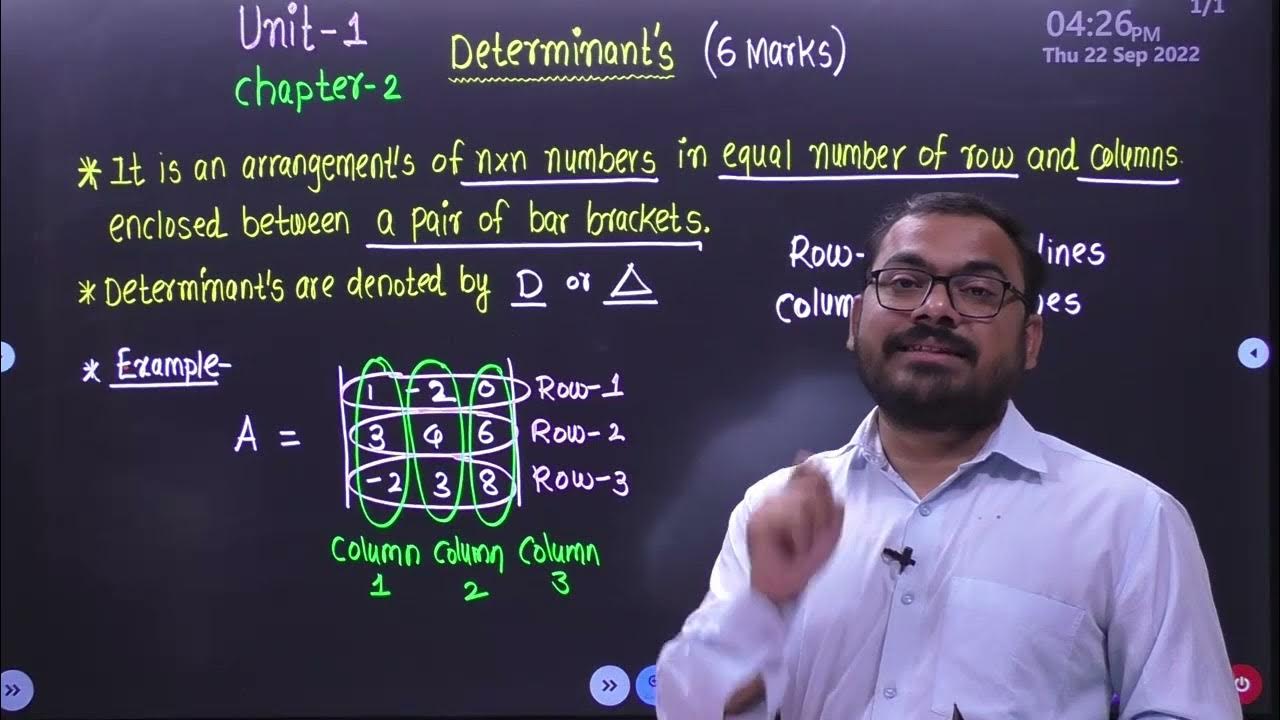 Lecture-1 Determinant | MSBTE |Diploma|Engineering Mathematics|GATE by Shrawan Pawar sir - YouTube
