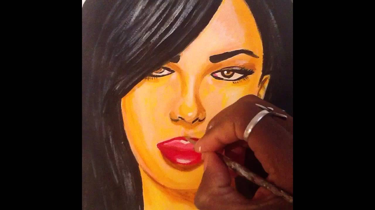 Honor To Aaliyah Speed Drawing - YouTube