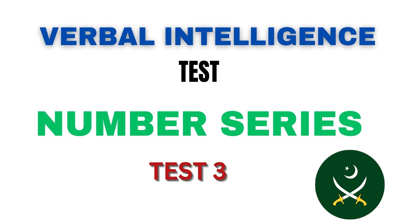 number series test 3 | verbal intelligence test | FUN CORNER - YouTube