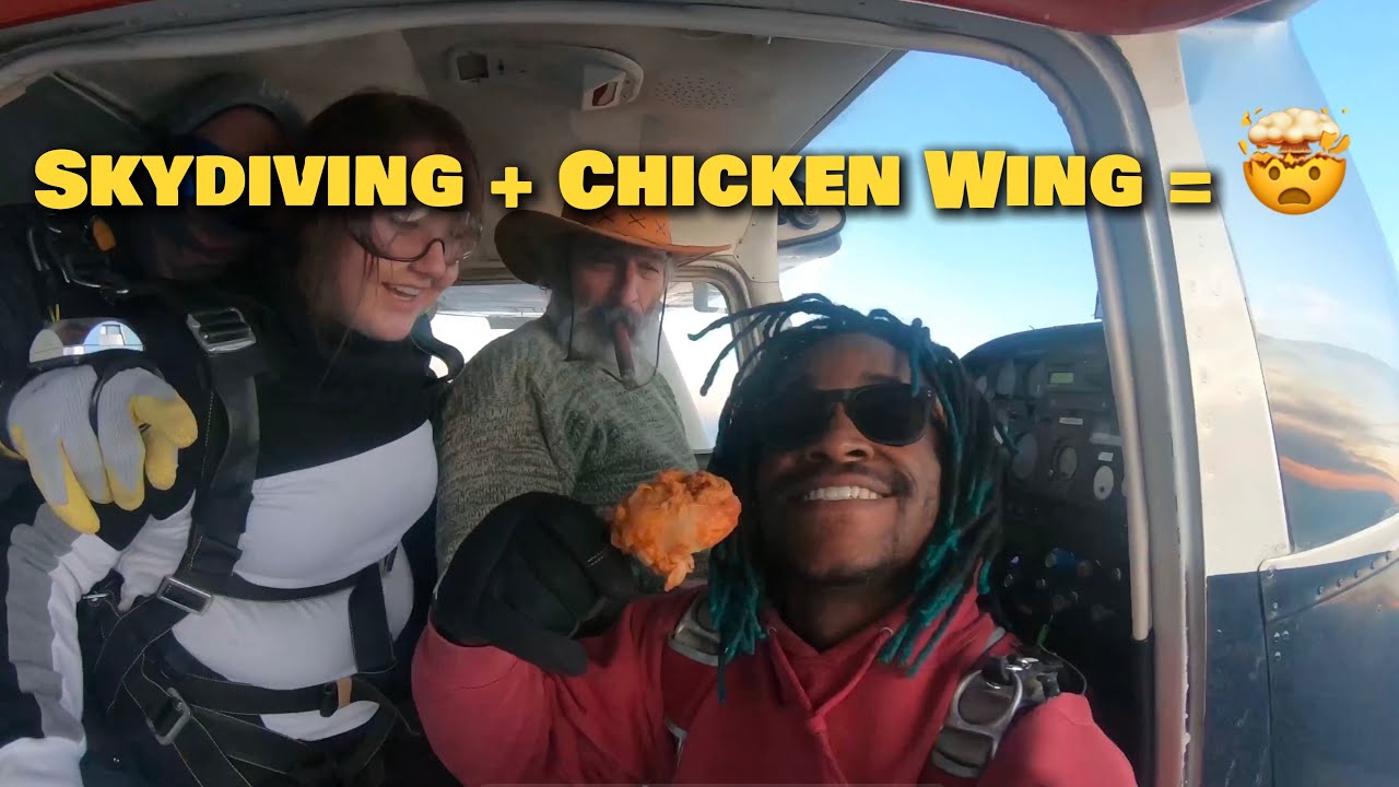 i took a chicken wing skydiving - YouTube