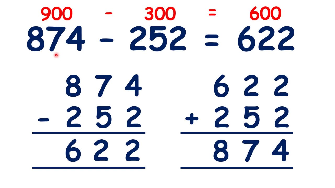 Estimate by rounding to the nearest 100 and check by using the inverse ...