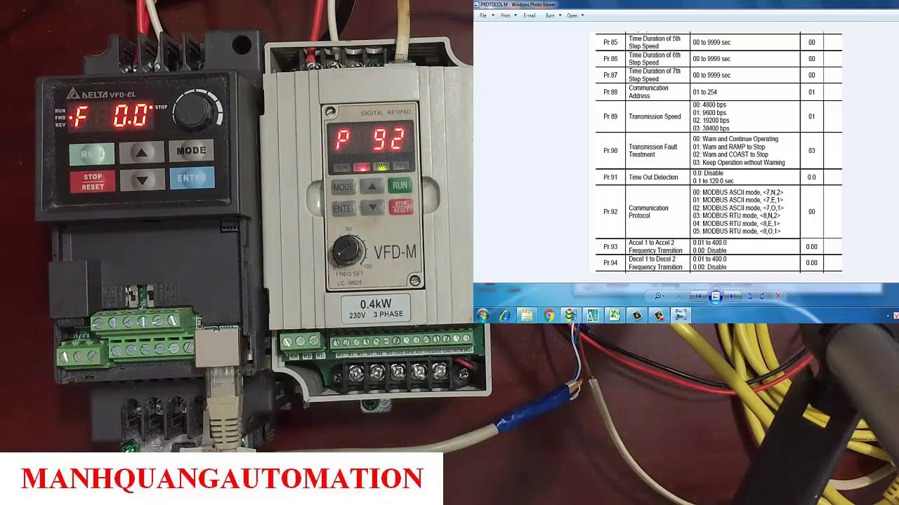 LẬP TRÌNH PLC DELTA DVP-10SX TRUYỀN THÔNG RS485 (MODBUS ASCII) ĐIỀU ...