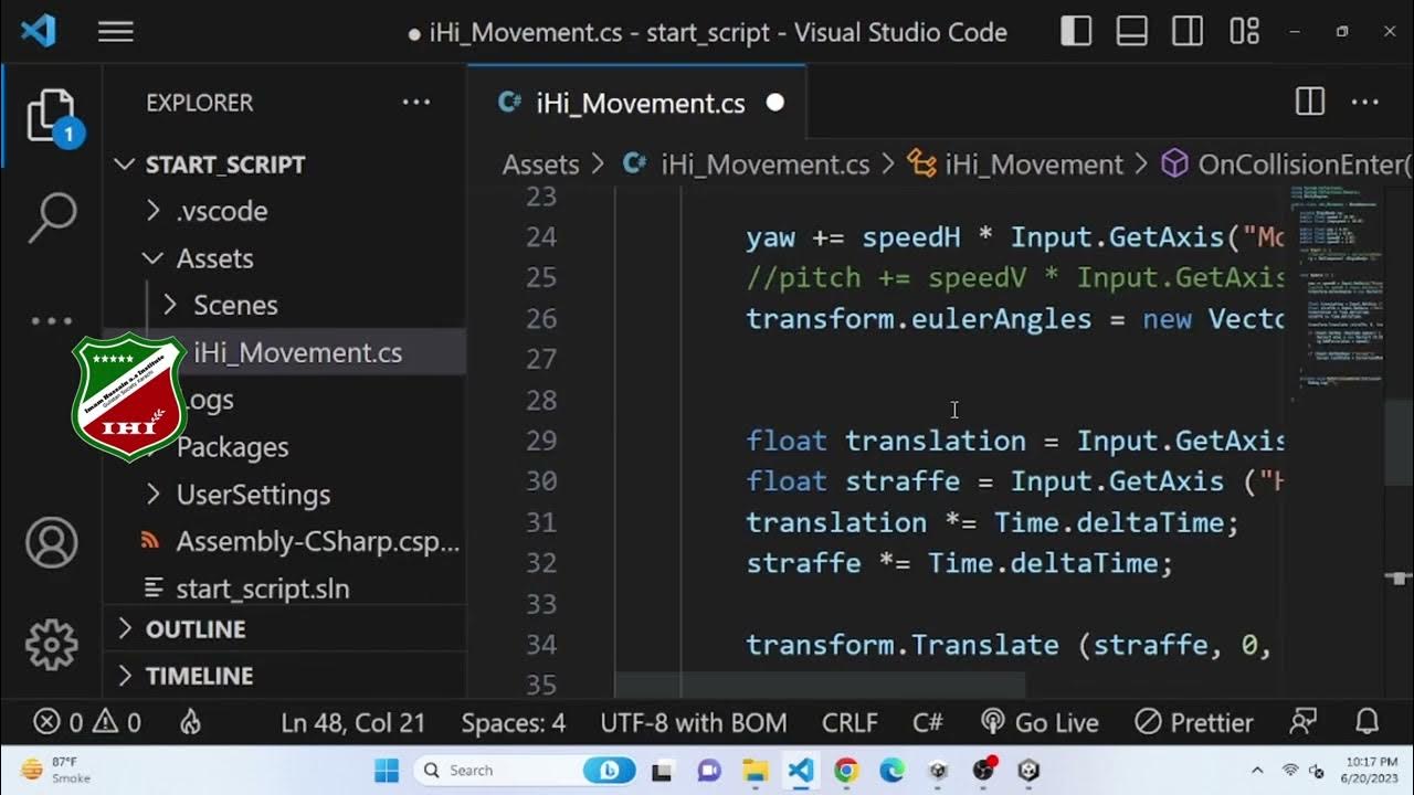 Unity 3D | Change UI Text Value Script | Collider Script | Collision | Unity3D | iHi | Urdu ...