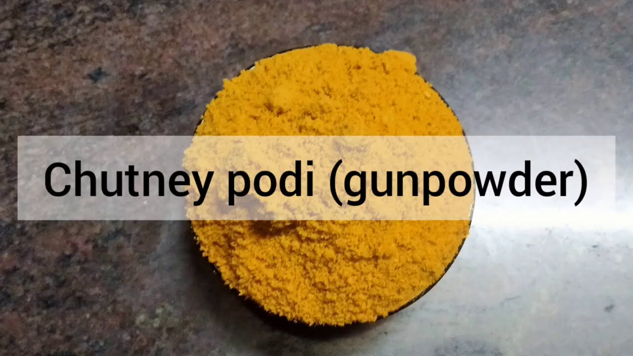 Chutney/idly podi (gunpowder) - YouTube