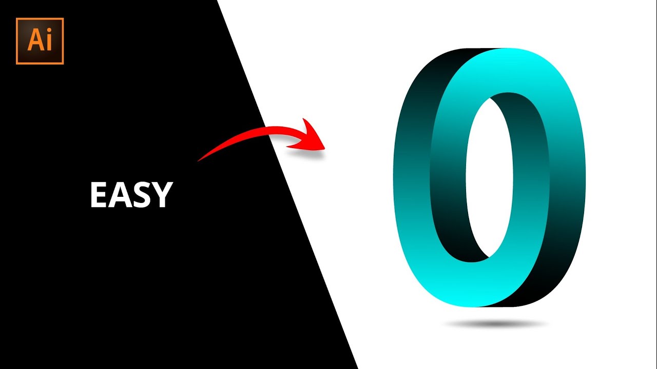 How To Create a Impossible Letter O in Adobe Illustrator - YouTube