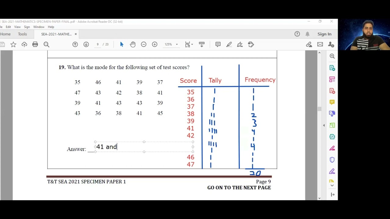 SEA 2021 Mathematics Specimen Paper - Episode 7 - YouTube