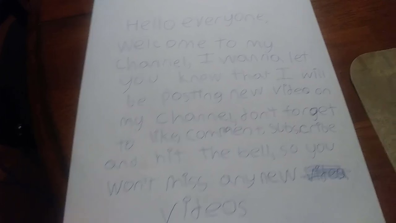 Welcome to my channel note - YouTube