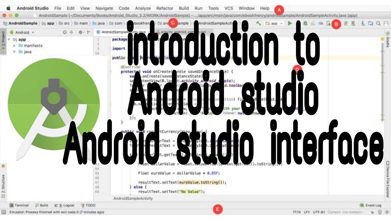 Android Studio Tutorials Introduction to Android Studio Interface guide ...
