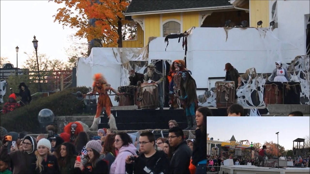 Six Flags Great America Fright Fest The Uprising Plus Parade 2014 - YouTube