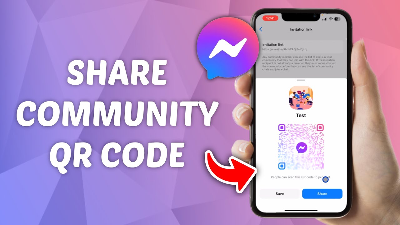 How to Share Community QR CODE on Messenger - YouTube
