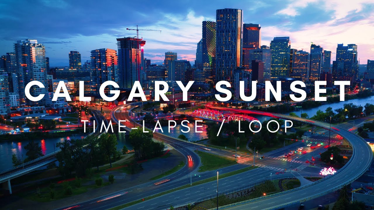 Calgary Sunset Time Lapse Loop - 4K - YouTube
