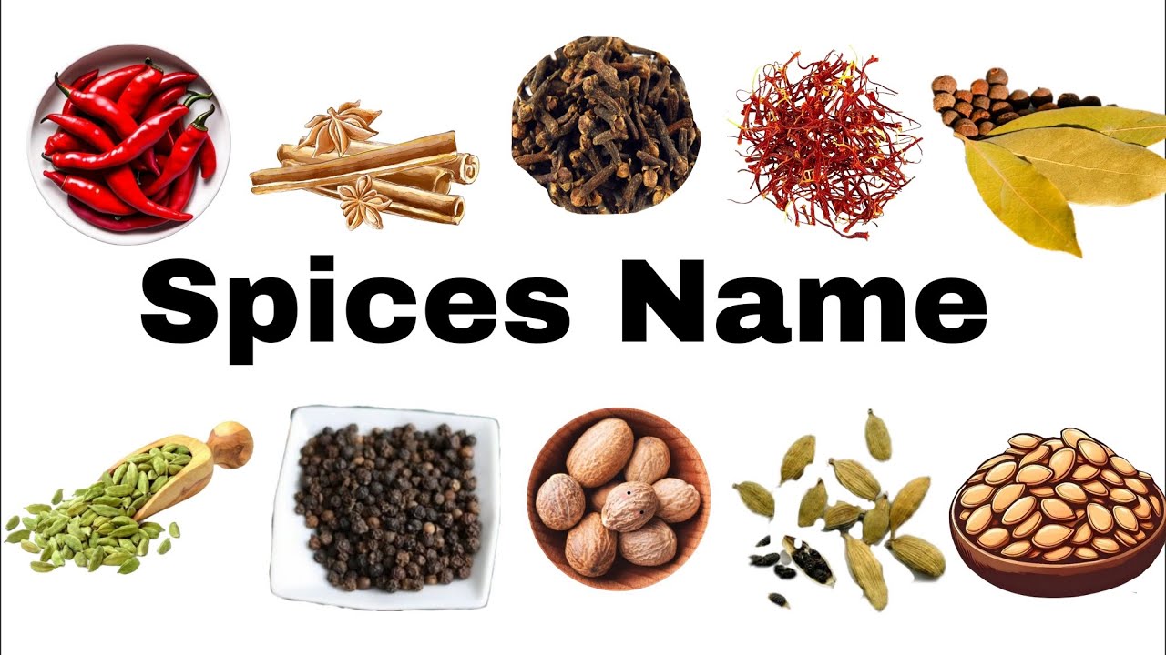 Spices Names | Spices Name with spellings and pictures in English ...