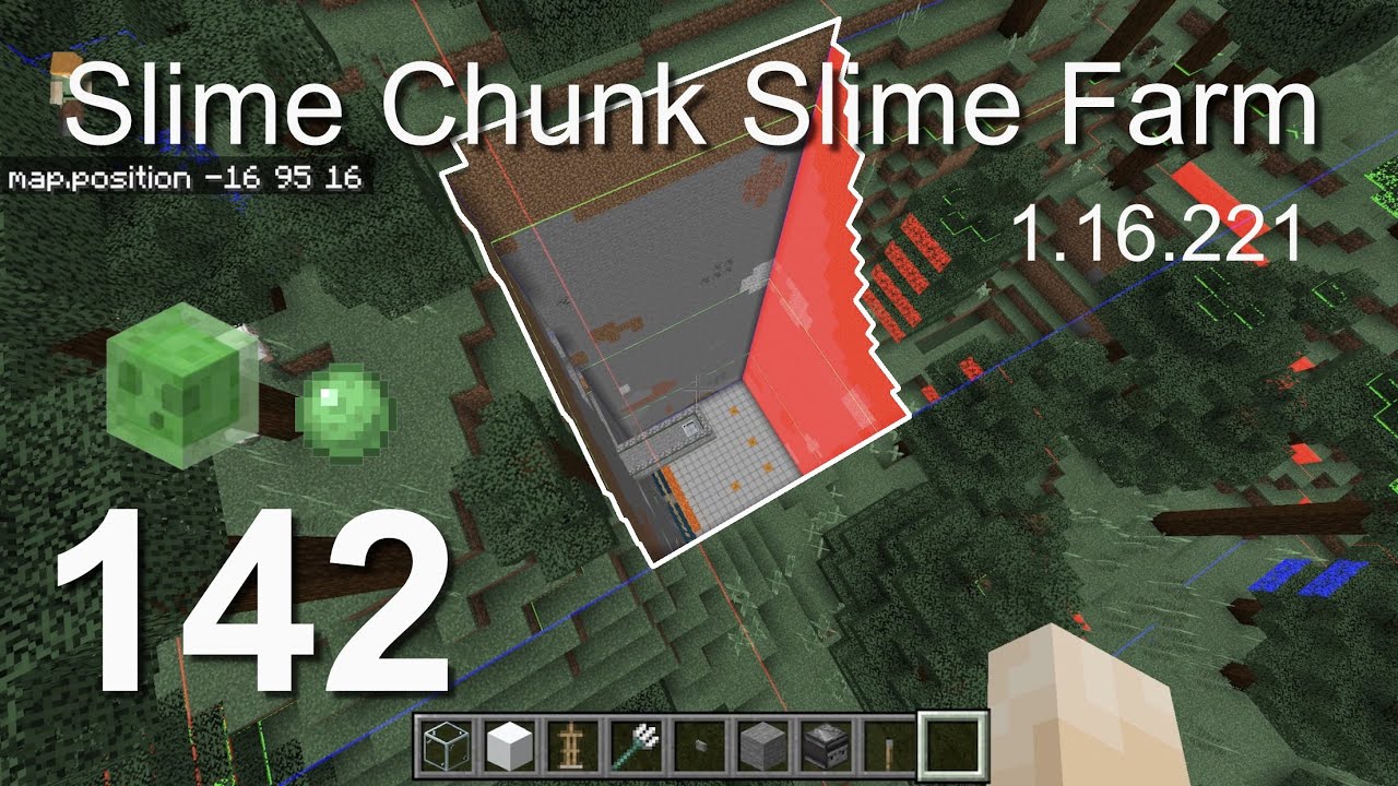 How to build a Slime Chunk Slime Farm (1.16.221) - Minecraft Bedrock ...