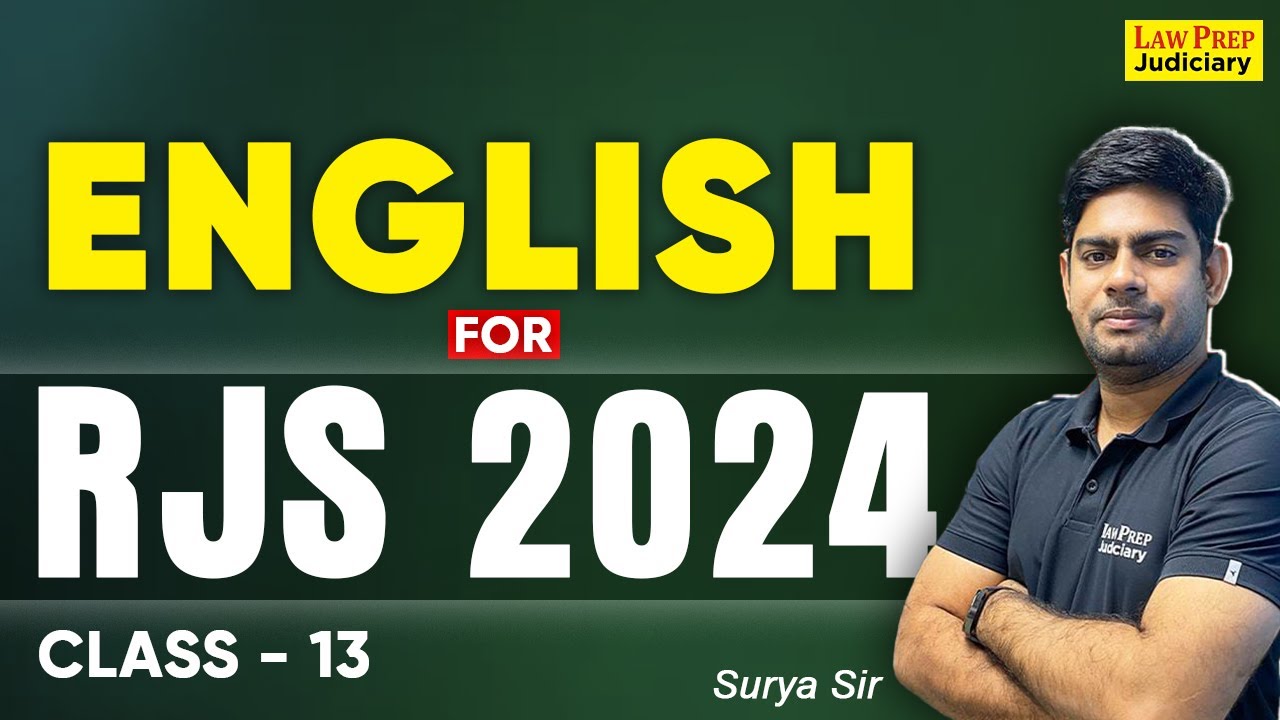 RJS 2024 : Complete English Preparation with Surya Sir | Class 13 ...