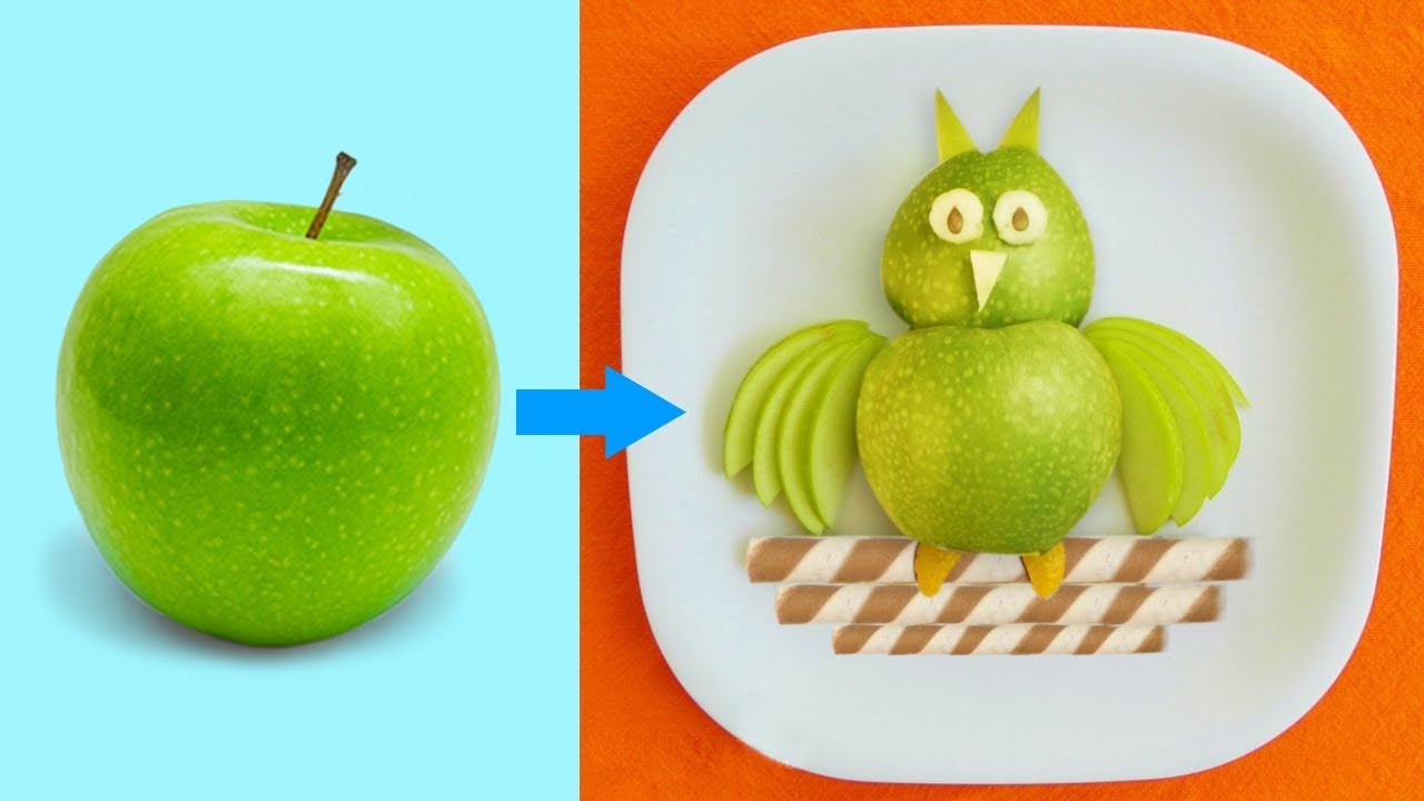 CREATIVE APPLE CUTTING GARNISH IDEAS | Apple carving Ideas | Craftsbox ...