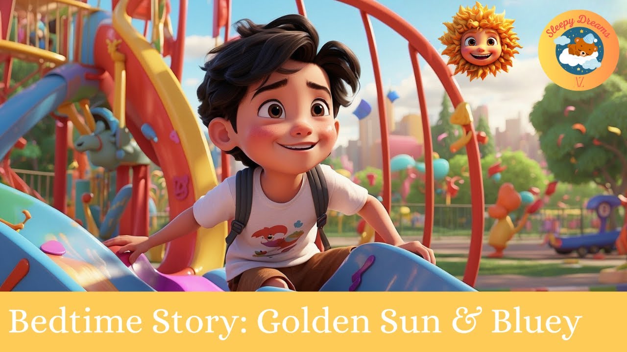 Golden Sun and Bluey Bedtime Story for Kids - Animated Stories - Bluey ...