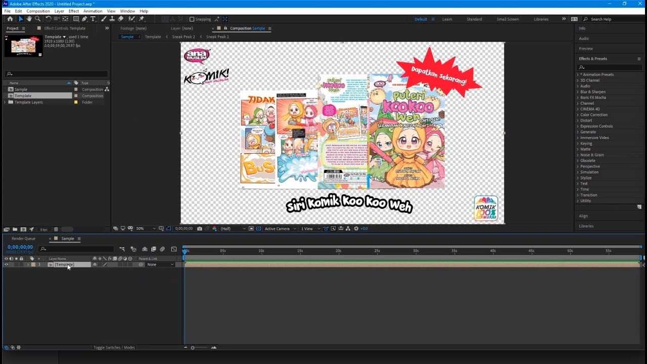 Tutorial CTA - 1. Cara Setup Psd Ke Ae Final - YouTube