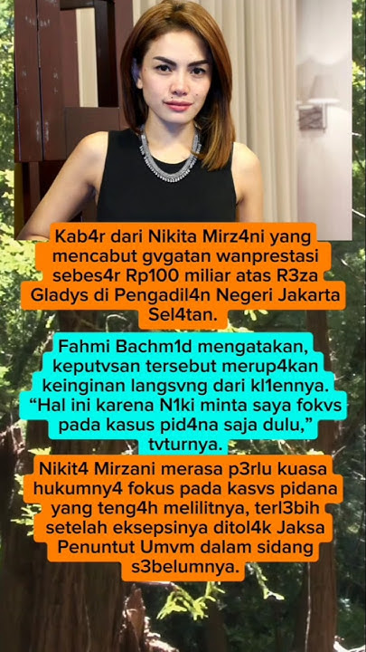 Nikita Mirzani mencabut gugatan wanprestasi sebesar 100 milyar - YouTube