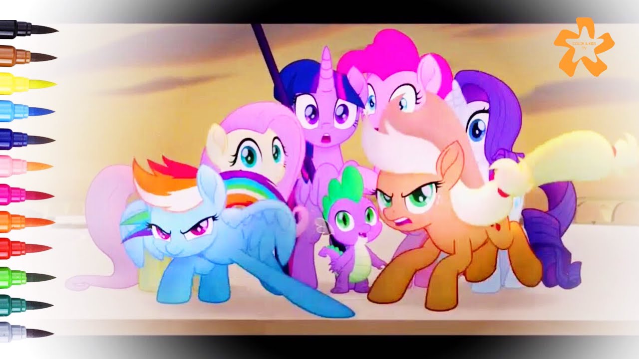 My Little Pony: The Movie - Coloring Pages for Kids with Color & Kids ...